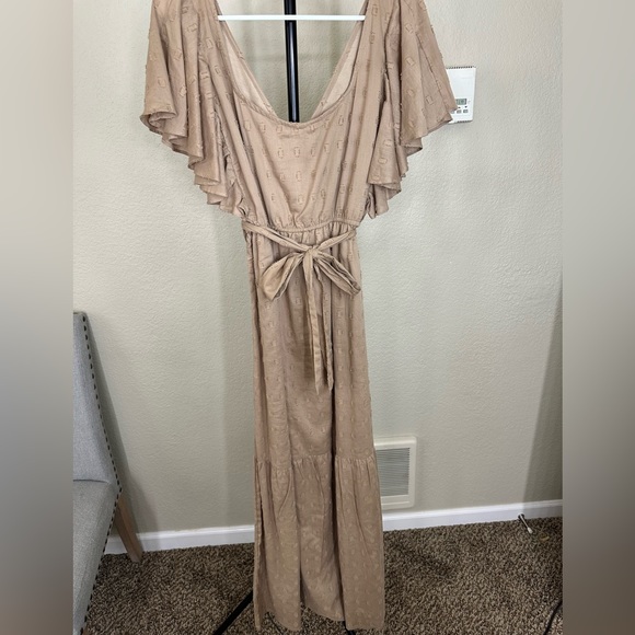 Dresses | Sim Sam Taupe Maxi Dress | Poshmark